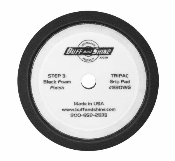 8″ Black Convoluted Face Foam Grip Pad , Recessed Back – 4heed